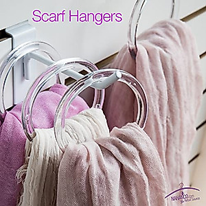 NAHANCO CIR100 Acrylic Scarf Rings, Small, Clear (Pack of 100)