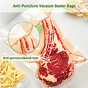 Gasbye Vacuum Sealer Bags, [ 200ft Mega-Pack ] with 8"x50' (2 Rolls) & 11"x50' (2 Rolls) for Custom Fit Airtight Food Sealer & Sous Vide, BPA Free, 7-Layer Ultra-Thick Anti-Puncture Design, 4 Pack