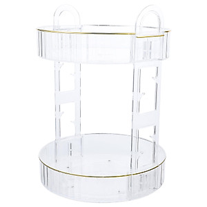 Kichvoe storage shelves make up Phnom Penh necklace holder spices organizer dresser bracelet hair products skincare organizers dressing table turntable jewelry lotion