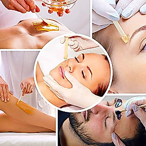 Bluezoo 100 Count Waxing Sticks Spatulas Large Wood Wax Applicator for Eyebrow Bikini Line Hair Removal and Smooth Skin, Salon Spa and Home Usage, Wooden Wax Stick