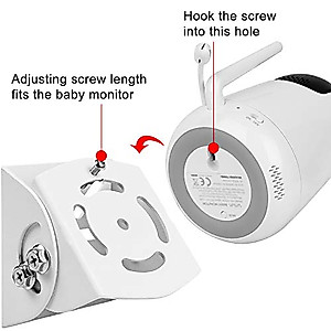 Baby Monitor Mount for VAVA Baby Monitor Camera VA-IH006/ VA-IH009/HiPP Baby Monitor,Adjustable Angle Wall Mount Bracket,Aluminum Alloy Material (White)
