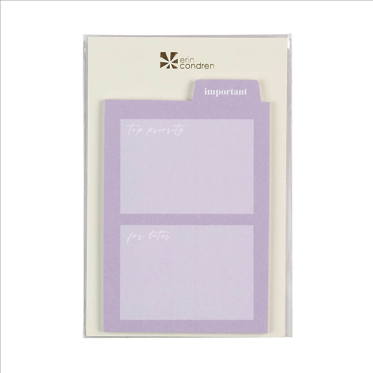 Tabbed Sticky Notes - Productivity Layout - Tab Import Pages, Write Daily Tasks & Keep Track of to-Dos - 3.15" x 3.85", 20 Sheets, Purple
