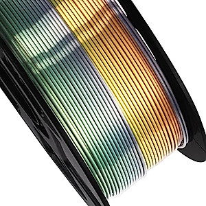 BBLIFE Silk Shiny Multi Color Fast Change Rainbow PLA Filament, 1kg 2.2lbs 1.75mm 3D Printing Material, Widely Support for FDM 3D Printer, Easy to Print