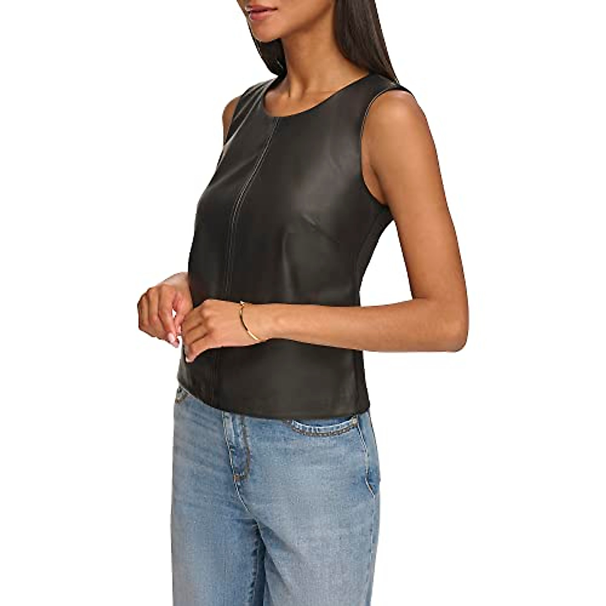 Karl Lagerfeld Paris Women's Sport Tank Blouse, Black