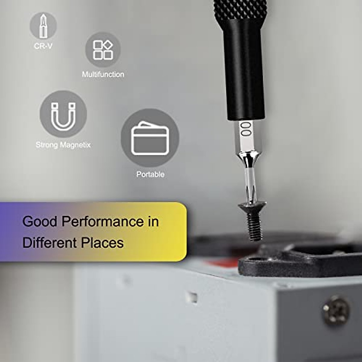 VCELINK Small Screwdriver Set with Case GJ751, 25 in 1 Magnetic Tiny Screwdriver Kit Electronics, Precision Mini Torx Bits Set for Computer, Phone, Game Console, Eyeglasses, Wtaches, Jewelers