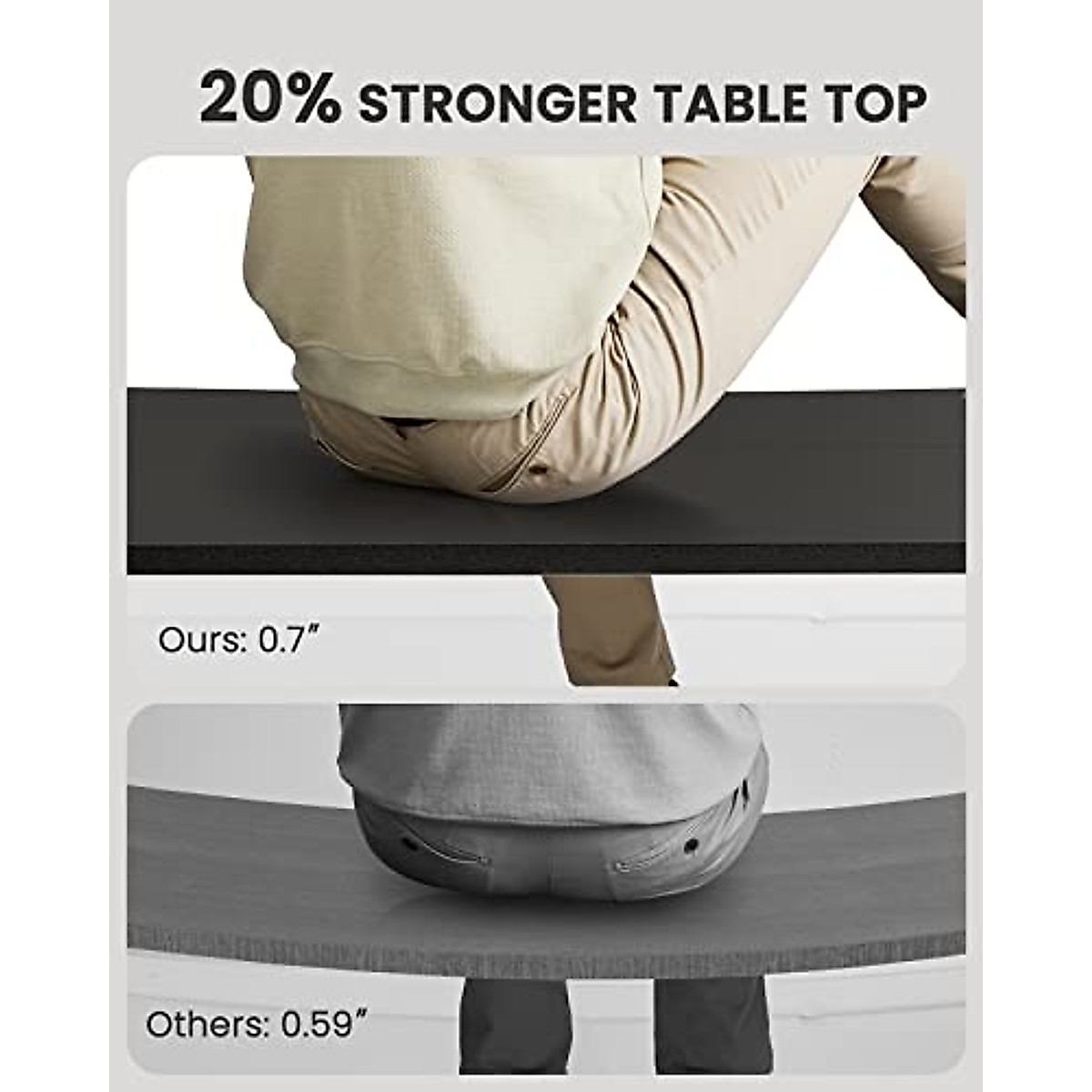 ErGear Electric Standing Desk 48 x 24 Inches, Height Adjustable Sit Stand up Desk, Memory Computer Workstation Table with Splice Board for Home Office, Black