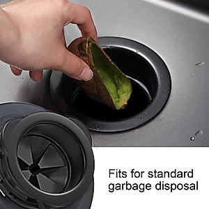 HausinLuck Garbage Disposal Flange, Black Garbage Disposal Drain Garbage Disposal Sink Flange and Stopper, Garbage Disposal Flange Plug For 3-1/2 Inch Drain Hole, Sink Flange and Stopper