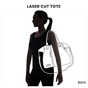 CHALA Laser Cut Crossbody Shoulder bag Tote Bag Faux Leather Brown (Orange Fox)