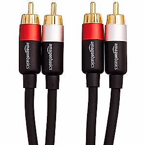 Amazon Basics 2-Male to 2-Male RCA Audio Stereo Subwoofer Cable - 4 Feet