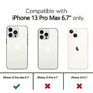 BENTOBEN Square iPhone 13 Pro Max Case, Cute Heart Luxury Plated Full Camera Lens Protection, Reinforced Corner TPU Cushion Shockproof Edge Bumper Women Men Phone Cover for 13 Pro Max 6.7", Black/Gold