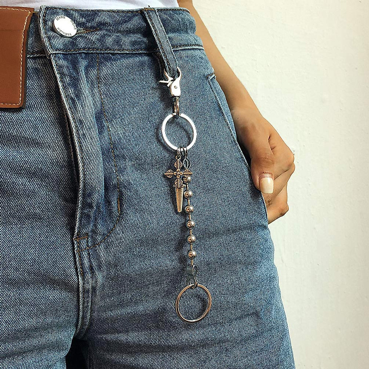 Happyyami 1pc Tassel Chain Body Chains Keychains for Women Car Keychains Keychain Pandent Chain Fashion Trousers Chain Car Key Holder Jean Chains Metal Hip Hop Pants Miss