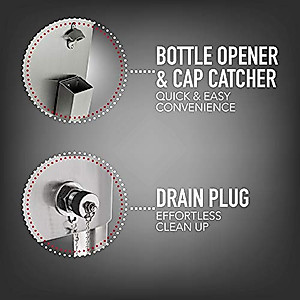 Permasteel PS-206-SS-AM 80 Quart Rolling Patio Cooler with Bottom Tray, Stainless Steel