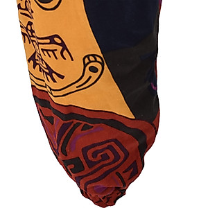 perdontoo Men Women's Harem Pants Drawstring Elastic Waist Aladdin Boho Hippie Drop Crotch Trousers (38, Style 1)