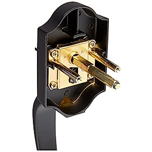 Amazon Basics Handleset with Tulip Knob - Single Cylinder - Matte Black