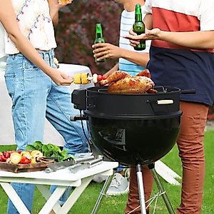 SHINESTAR Upgraded Rotisserie Kit for All Weber 22-Inch Kettle Charcoal and Other Similar Size Grills, Sturdy & Well Balanced, Part# 2290