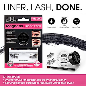 Ardell Magnetic Gel EyeLiner & False Lashes, Accent 002, 1 set, Black