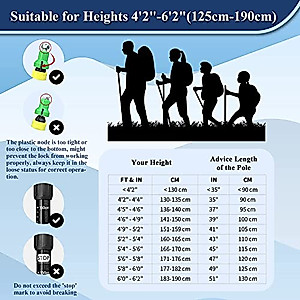 TheFitLife Nordic Walking Mountaineering Anti Shock Hiking Trekking Walking Trail Poles, 2-Pack, Folding Collapsible Alpenstocks, Ultralight for Travel Mountaineering