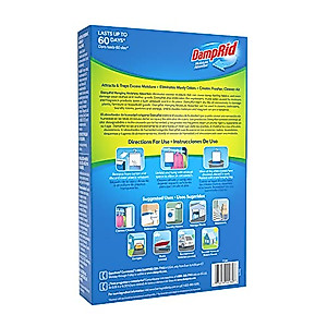 DampRid FG80 Hanging Moisture Absorber Fresh Scent, 6 Count