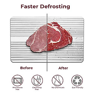 Linoroso Cutting Boards for Kitchen with Defrosting Tray Set of 3, Dishwasher Safe Plastic Cutting Board with Deep Juice Grooves, Non-Slip Durable Chopping Boards for Meat, Veggies, Fruits - Red