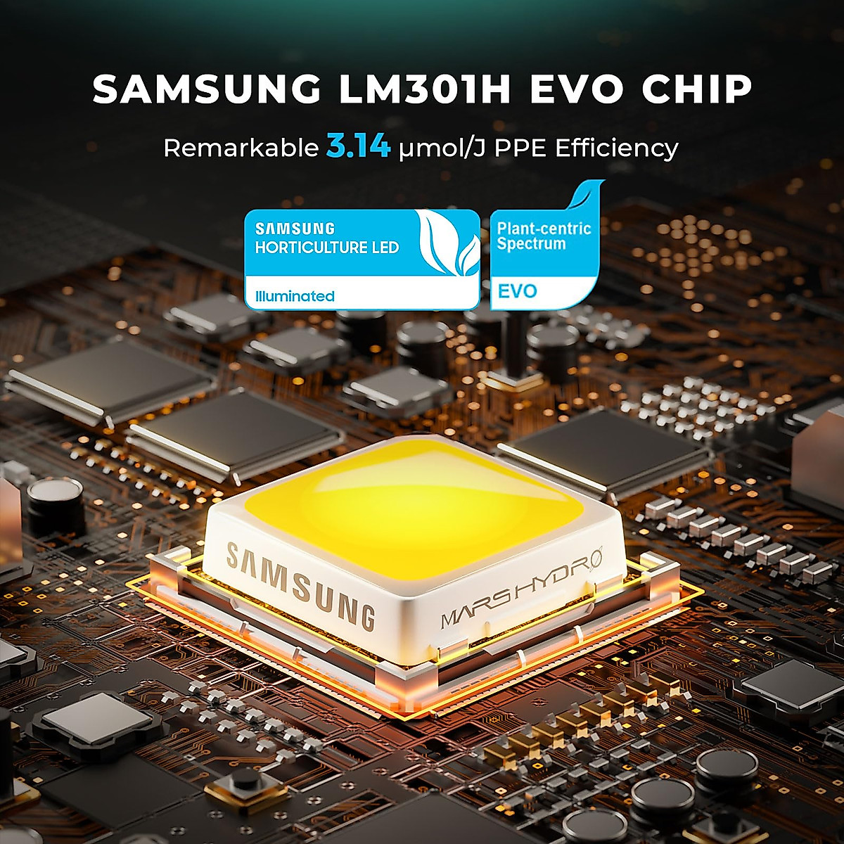 MARS HYDRO FC3000 EVO 300W, Samsung LM301H EVO LED Grow Light 3x3 ft Coverage, with Smart Control Function, Commercial Full Spectrum Daisy Chain Dimmable Bar Style Grow Lamp for Indoor Plants