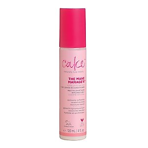 Cake Beauty Leave in Conditioner, The Mane Manager – Moisturizing & Softening – With Coconut Oil, Biotin, Soy & Rice Proteins – For Dry/Normal Hair Types – 4 Fl Oz / 120 mL