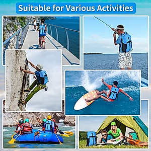 Atarni Waterproof Kayaking Dry Bag Backpack - 20L Lightweight Floating Zipper Drybag Sack & Roll Top for Boating Canoeing Camping Rafting Paddleboarding Swimming Boating Hiking Fishing（Blue）