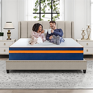 Memory Foam Mattress 14 Inch King Size, Medium Firm Cool Gel Foam Mattress with Breathable Soft Fabric Cover, CertiPUR-US Certified, Made in USA, Supportive & Pressure Relief Mattress