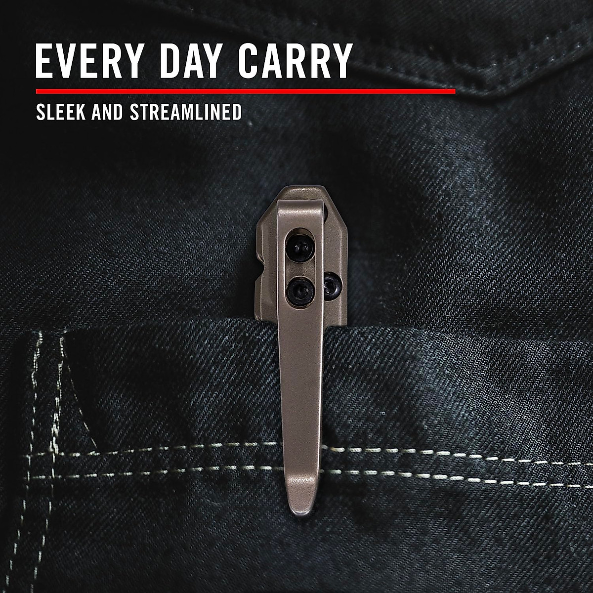 COAST Founder's Collection LX522 ORIGIN, TANTO Blade, Gentleman's EDC Folding Pocketknife, Flip Tab, Frame Lock, Pocket Clip, Stainless-Steel, Black Blade & Brown Handle