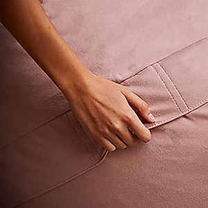 Big Joe Fuf Medium Foam Filled Bean Bag Chair with Removable Cover, Desert Rose Lenox, 3ft Big