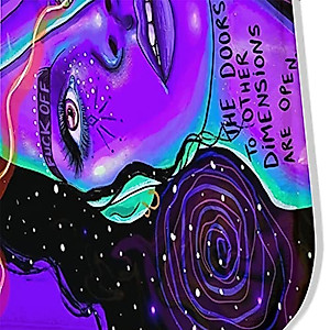 3x5 Ft Super Soft Indoor Modern Area Rug Rugs for Living Room Bedroom Purple Light Cool Girl Hippie Psychedelic 60x39 Inch Rug