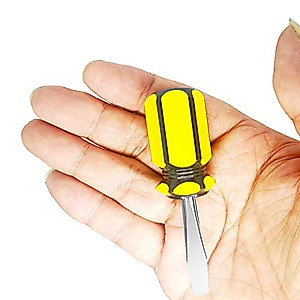 Buspoll short screwdriver set two-color small handle stubby screwdriver Phillips screwdriver and flat head screwdriver