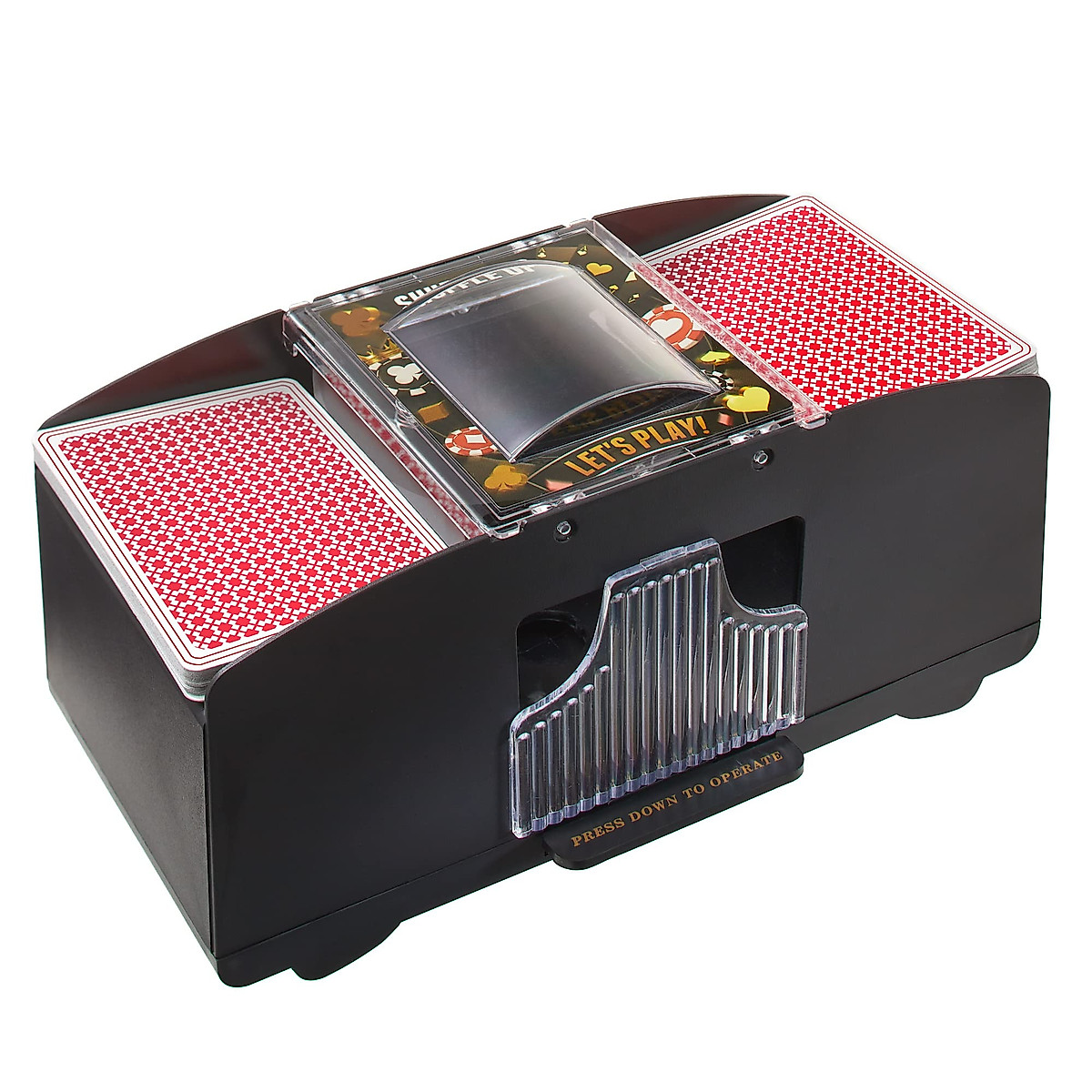 Cool Chimpanzee Automatic 2-Deck Card Shuffler, Home Poker Games, Blackjack, Rummy, War, Texas Hold 'Em, PLO, Omaha, Stud and More