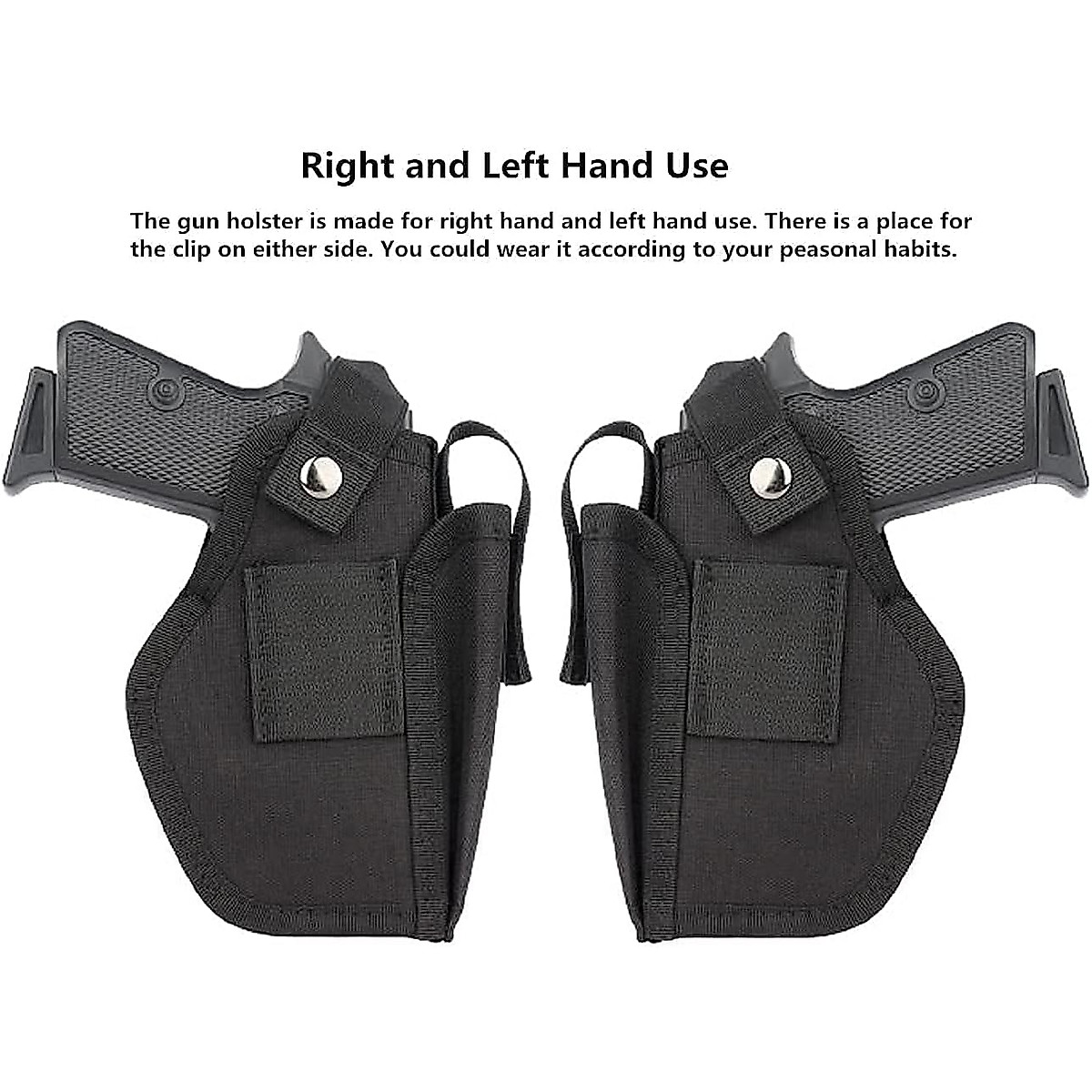 LUCYLANKER Universal Gun Holster,IWB OWB Gun Holster,Tactical Pistol Bags Waistband,The Waistband Pistols Holsters for Right and Left Hand, Draw Holster for Men/Women (with Mag Pouch)