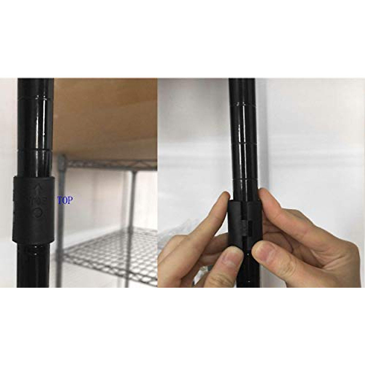 Cozzine 5 Tier Storage Shelves, Adjustable Storage Shelves Heavy Duty Steel Tube Wire Shelving Unit (Black 21'' x 11'' x 59'')