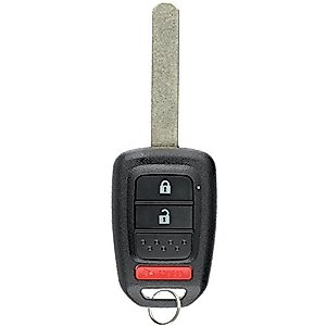 KeylessOption Keyless Entry Remote Fob Uncut Ignition Car Key for Honda Fit CR-V HR-V Crosstour