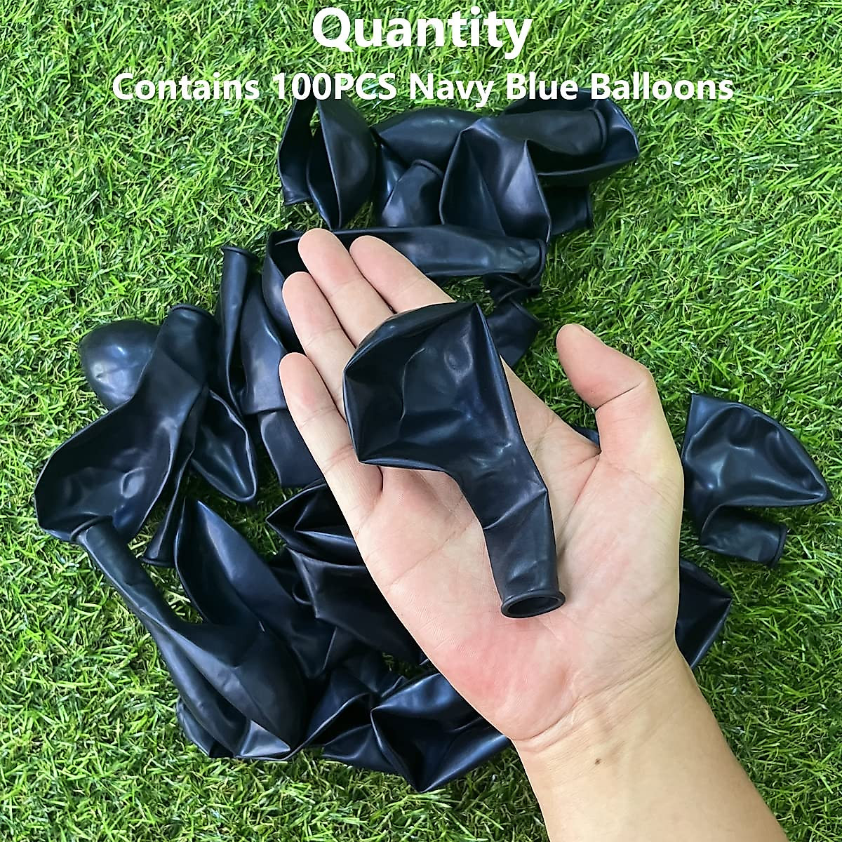 Tangser Pearl Night Blue Balloons, Navy Blue Balloons 12 inch, Dark Blue Balloon 100 Pcak, globos Azul Marino, Midnight Blue Ballons, Latex Balloon for Birthday Party Baby Shower Wedding Decorations