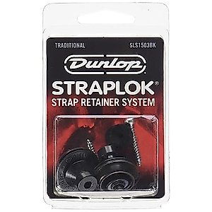 Dunlop Straplok® Traditional Strap Retainer System, Black