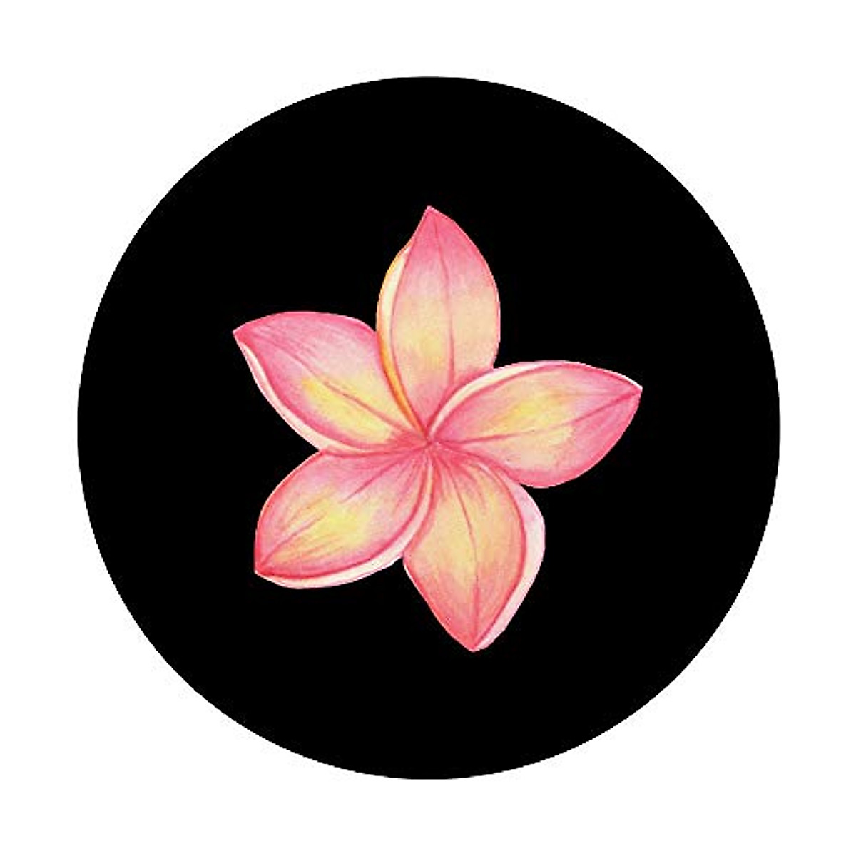 Pink Plumeria Flower PopSockets Grip and Stand for Phones and Tablets