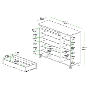 Baxton Studio Coolidge Brown Finished Wood 3-Door Shoe Storage Cabinet
