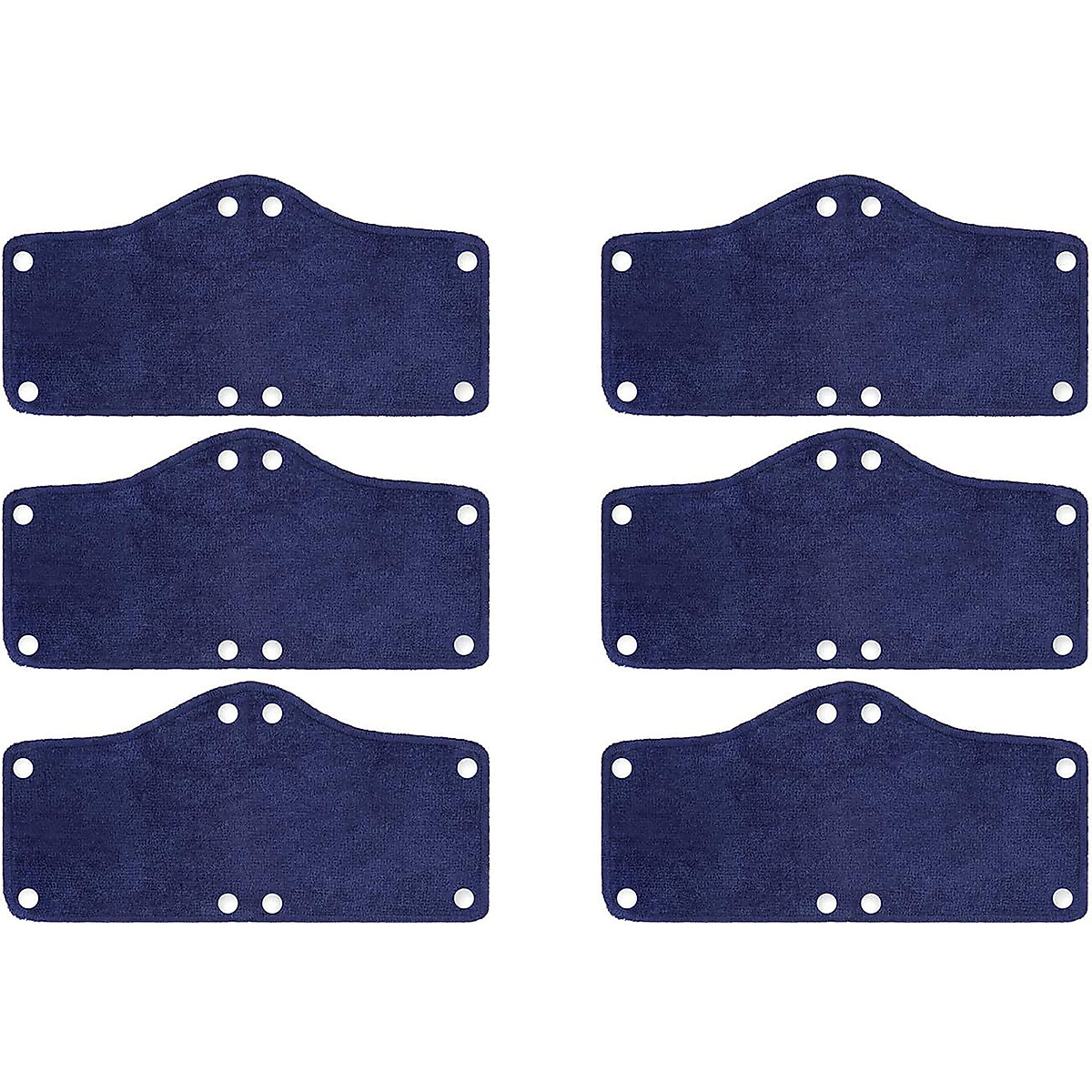 6 pc. Snap-On Hard Hat Sweatband, Cotton Made Hard Hat Liner, Reusable Hardhat sweatbands (Blue) 6 Pieces