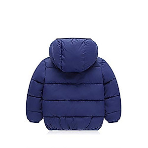 Mfmiudole Baby Boys Girls Winter Coats, Thick Hooded Down Kids Infants Toddlers Winter Warm Jacket Outerwear for 2-7 Years (Blue, 4-5T)