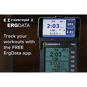 Concept2 Model D Indoor Rowing Machine with PM5, Tall Legs and Polar H10 ANT+ Heart Rate Monitor, M-XXL: 26-36" HRM