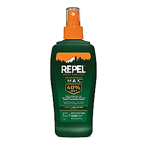 Repel Insect Repellent Sportsman Max Formula Spray Pump 40% DEET, Repels Mosquitoes, Ticks and Gnats, Effective Long-Lasting Protection, 40% DEET (Pump Spray) 6 fl Ounce