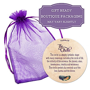 SPUNKYsoul 3 Circle Handmade Necklace for Women (3-Toned with Gold Chain)