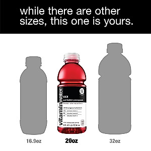 vitaminwater xxx, electrolyte enhanced water w/vitamins, açai-blueberry-pomegranate drinks, 20 fl oz, 12 Pack