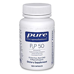 Pure Encapsulations P5P 50 | Vitamin B6 Supplement to Support Metabolism* | 180 Capsules