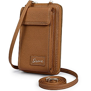 S-ZONE Women RFID Blocking Small Crossbody Cell Phone Purse Bag Wallet 2.0 Version