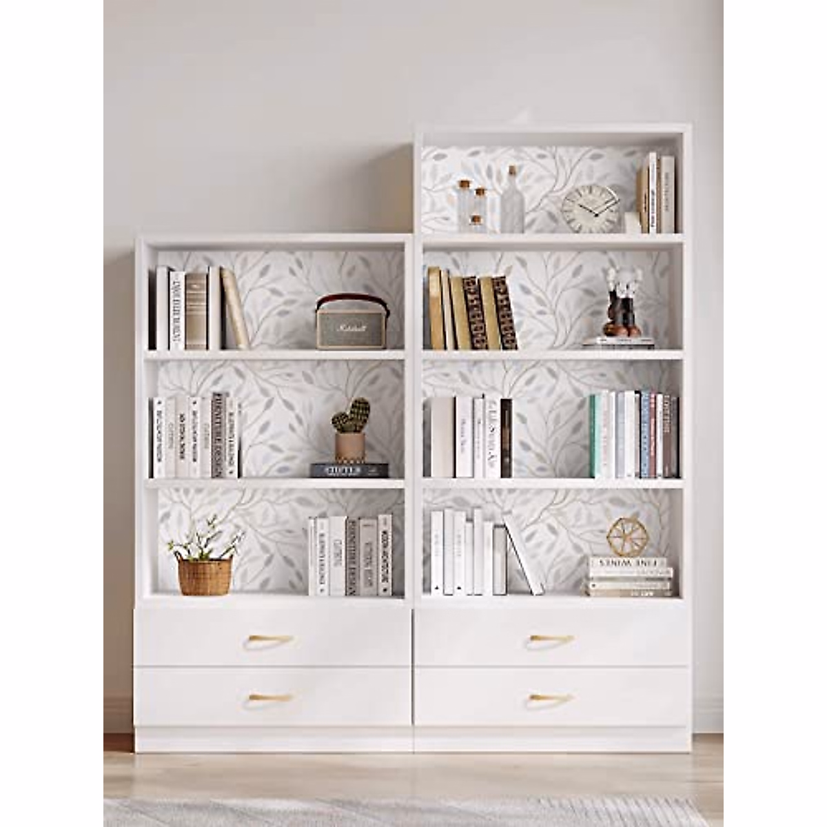 Heroad Brand Boho Peel and Stick Wallpaper Leaf Contact Paper Peel and Stick Floral Removable Wallpaper Self Adhesive Wallpaper for Walls Cabinets Shelf Liner Thicken Vinyl Roll 15.5” x 118”