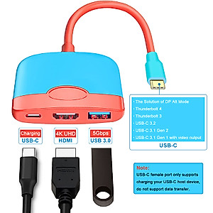 Portable Switch Dock for Nintendo Switch HDMI Adapter Switch Portable Dock for Nintendo Switch TV Adapter Switch Adapter for TV Switch Travel Dock 3-In-1 Switch Docking Station Switch USB C to HDMI