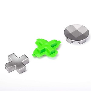 TOMSIN Replacement D-Pads for Xbox Elite Controller and Xbox One Controller, Magnetic Directional Pad Kits for Xbox Elite Controller Series 2 (Faceted and Standard) (Silver)